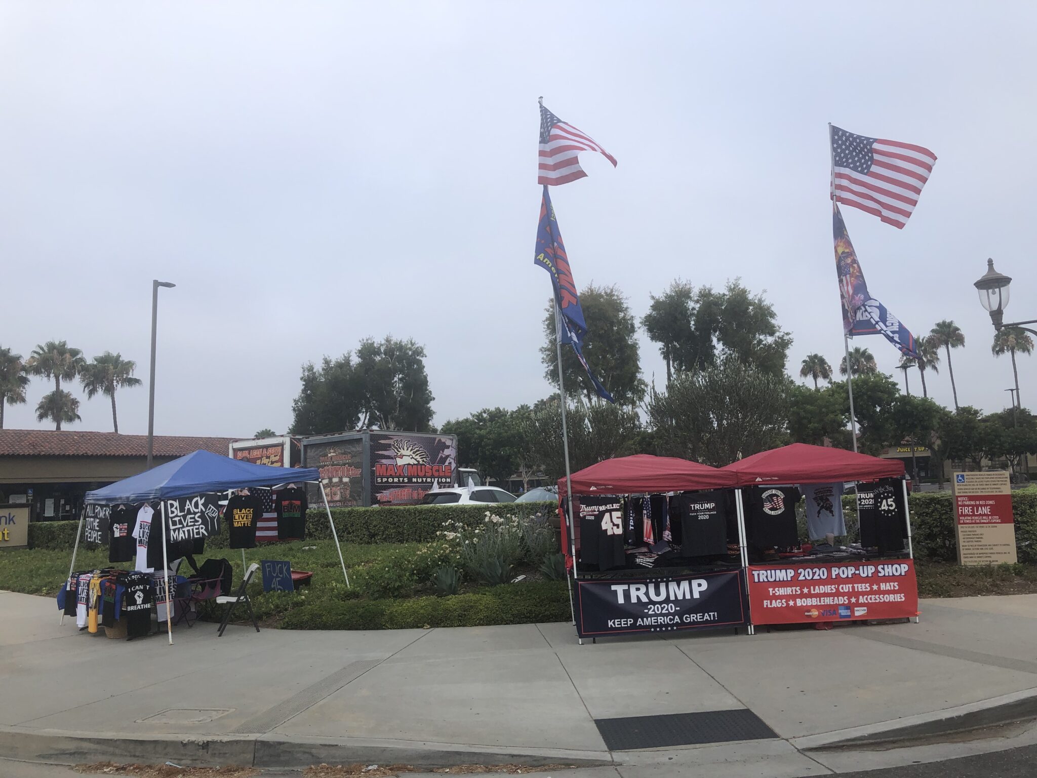 Yay-Capitalism! BLM & Trump Pop-Ups in the Same Spot – The Liberal OC