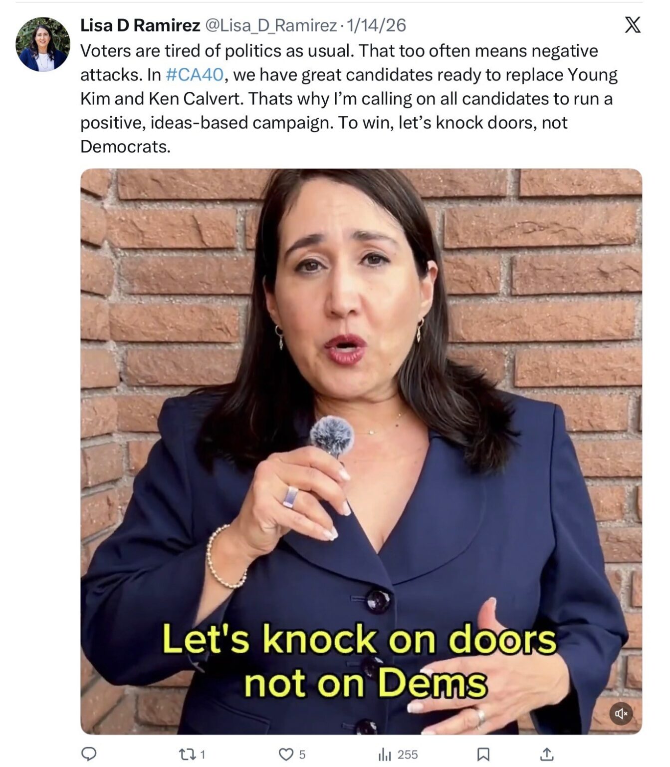 Lisa Ramirez Earns Majority of Endorsement Vote at the California ...